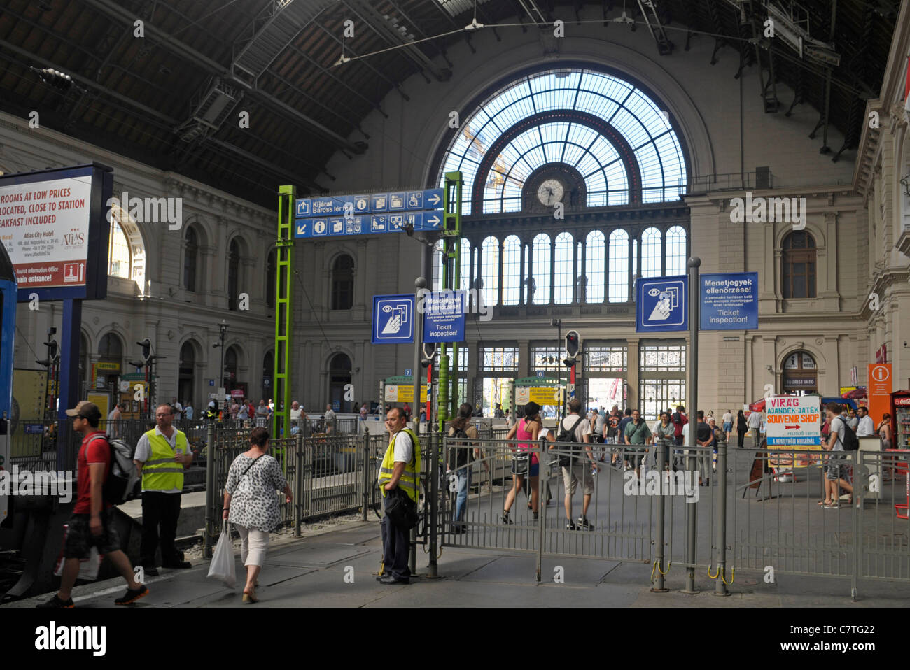 Keleti palyaudvar (Keleti main railway station) , Budapest Stock Photo ...
