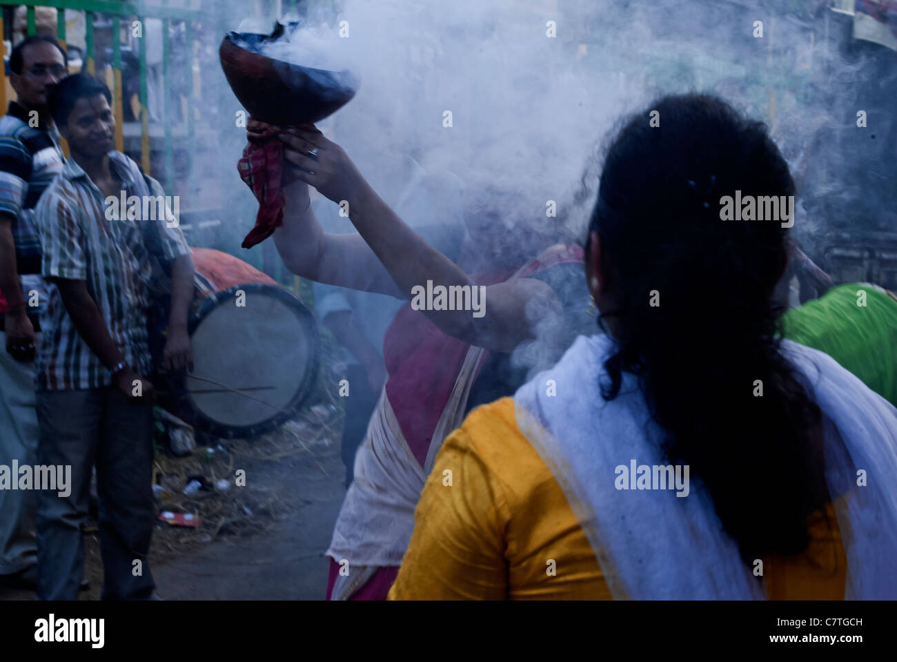 Durga Dhunuchi ( Incense Burning) Dance before Her celestial Immersion ...