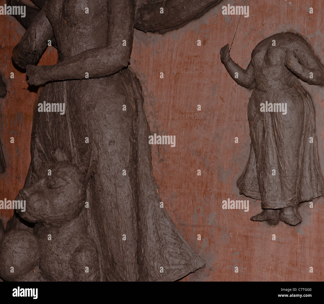 Durga.- in stages of Her Idol making Stock Photo - Alamy