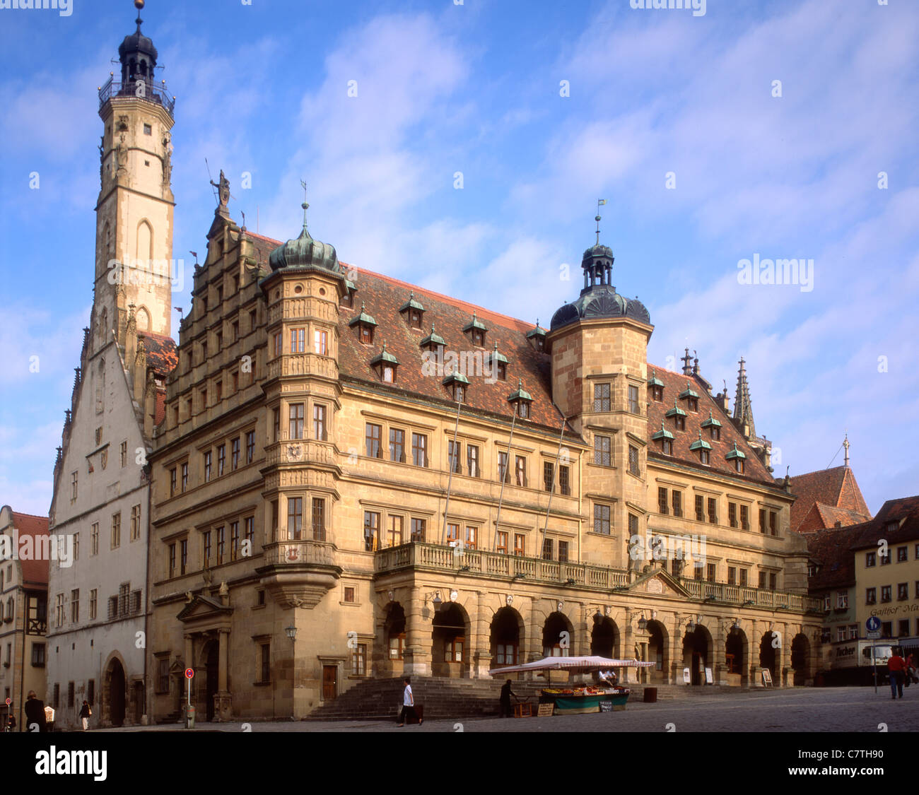 Germany Bavaria Rothenburg ob der Tauber rathaus Stock Photo - Alamy