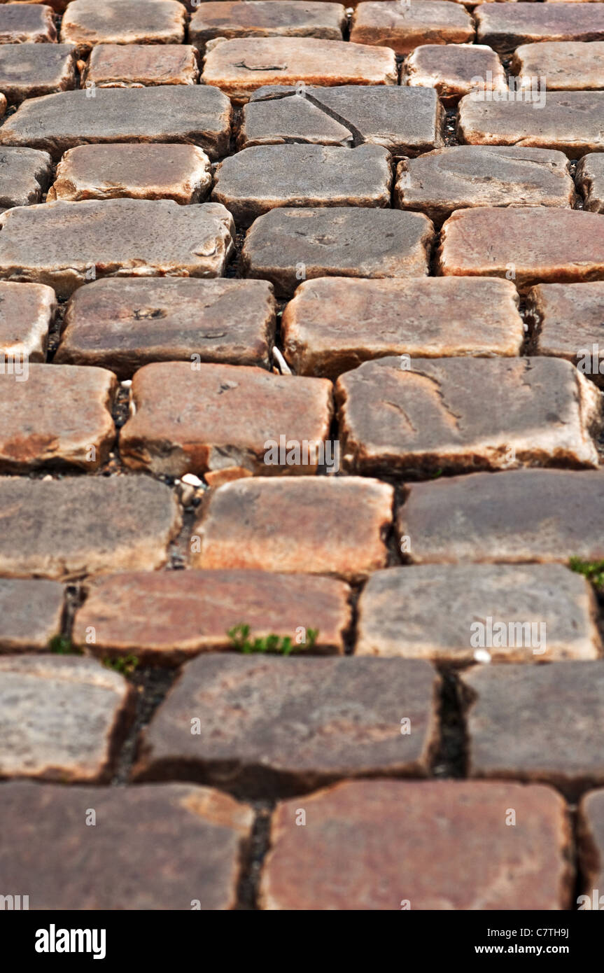 Cobble stone road pattern from Prague Stock Photo - Alamy