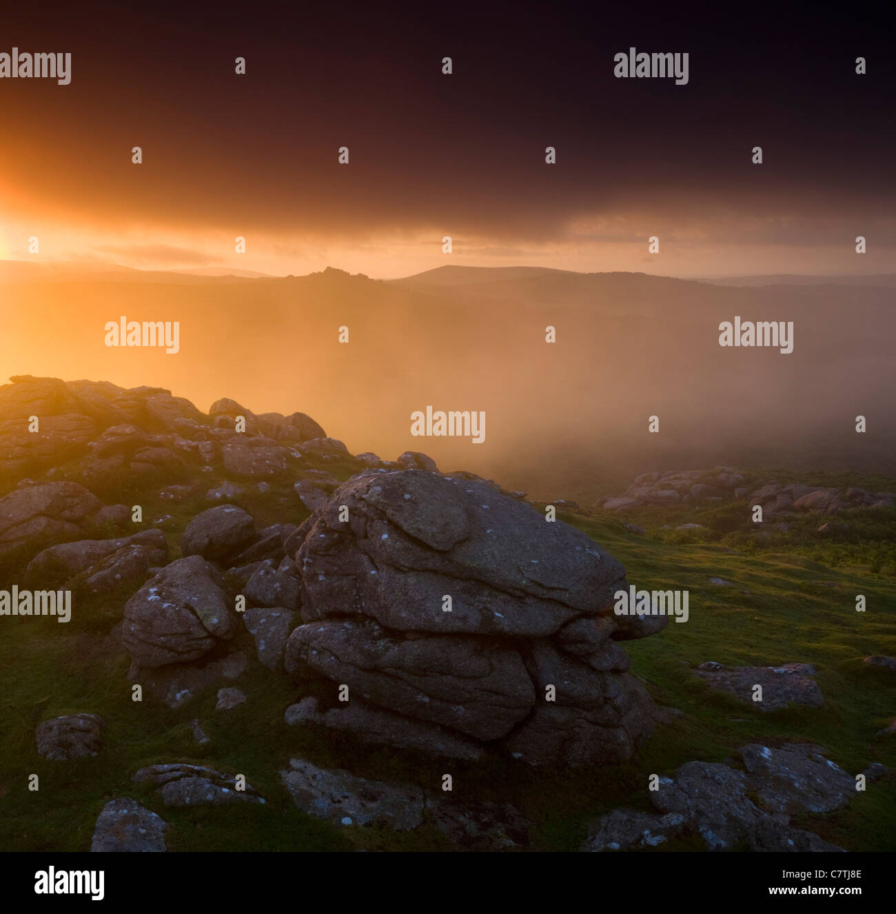 Dartmoor sunset landscape hi-res stock photography and images - Alamy