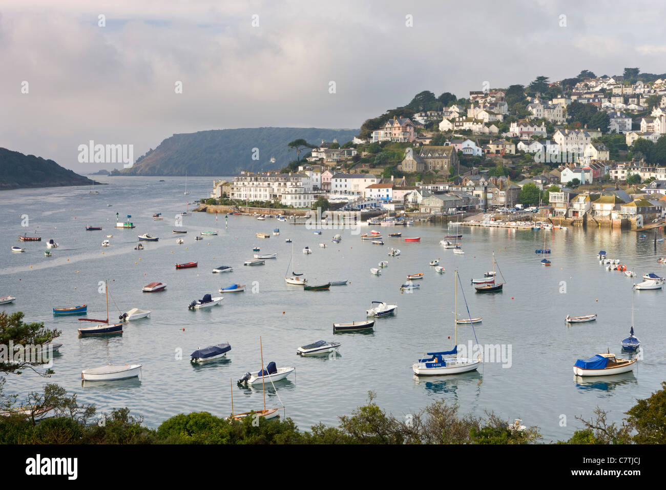 Salcombe and the Kingsbridge Estuary from Snapes Point, South Hams ...