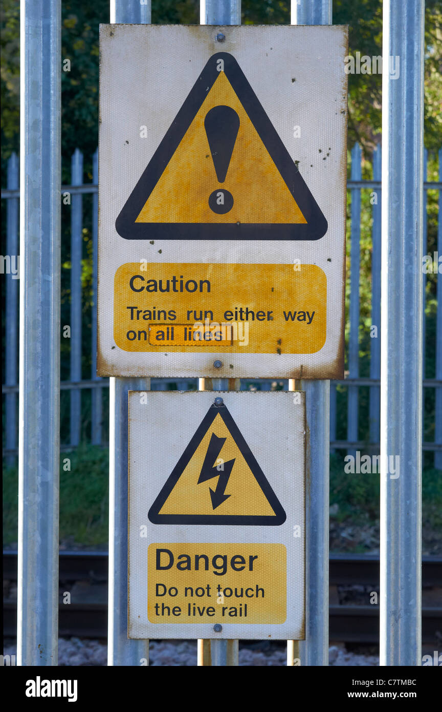 Rail safety signs hi-res stock photography and images - Alamy