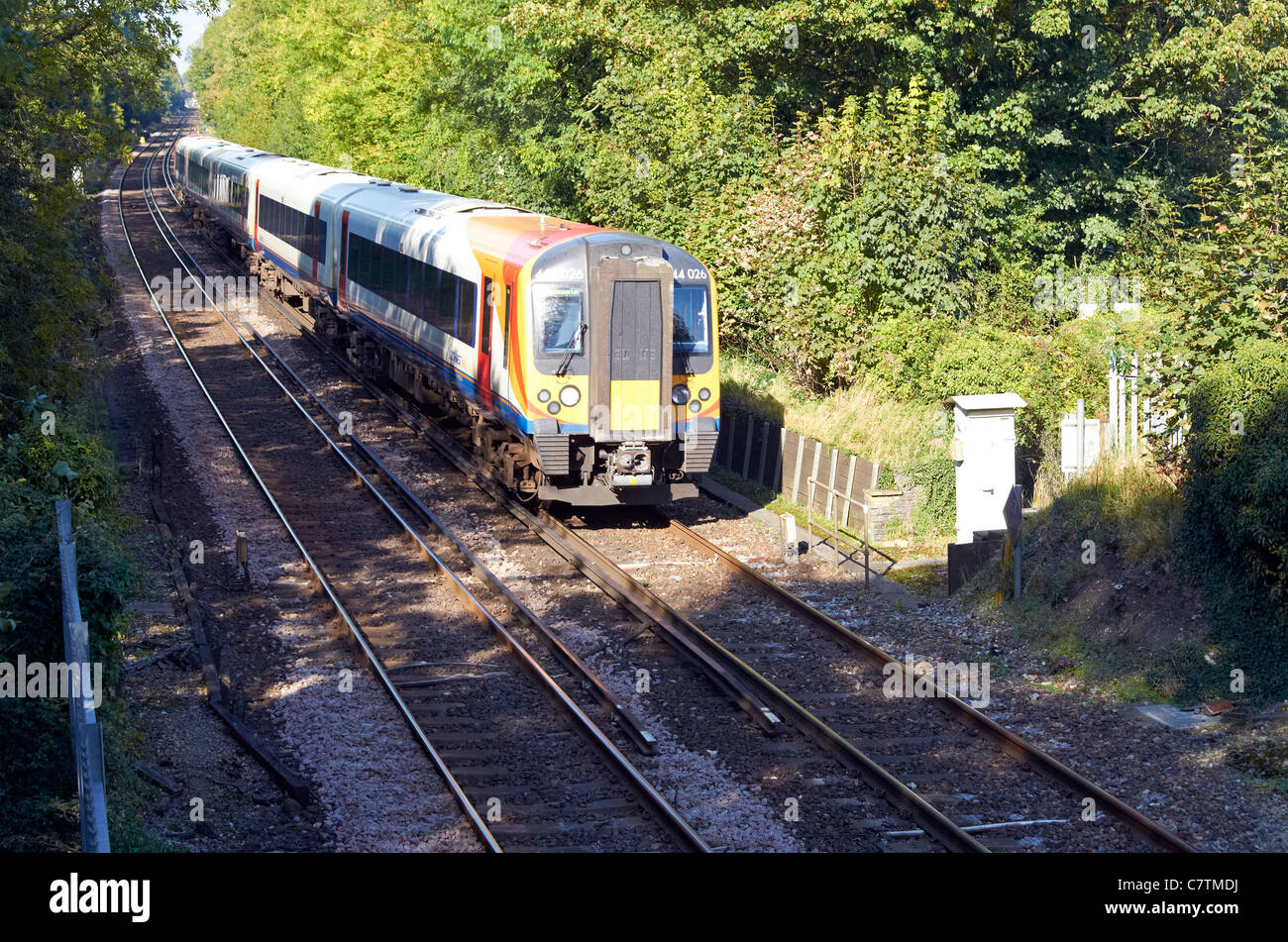 Swt Class 444 Electric Train On The South Western Mainline London
