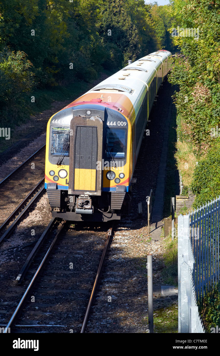 Swt Class 444 Electric Train On The South Western Mainline London