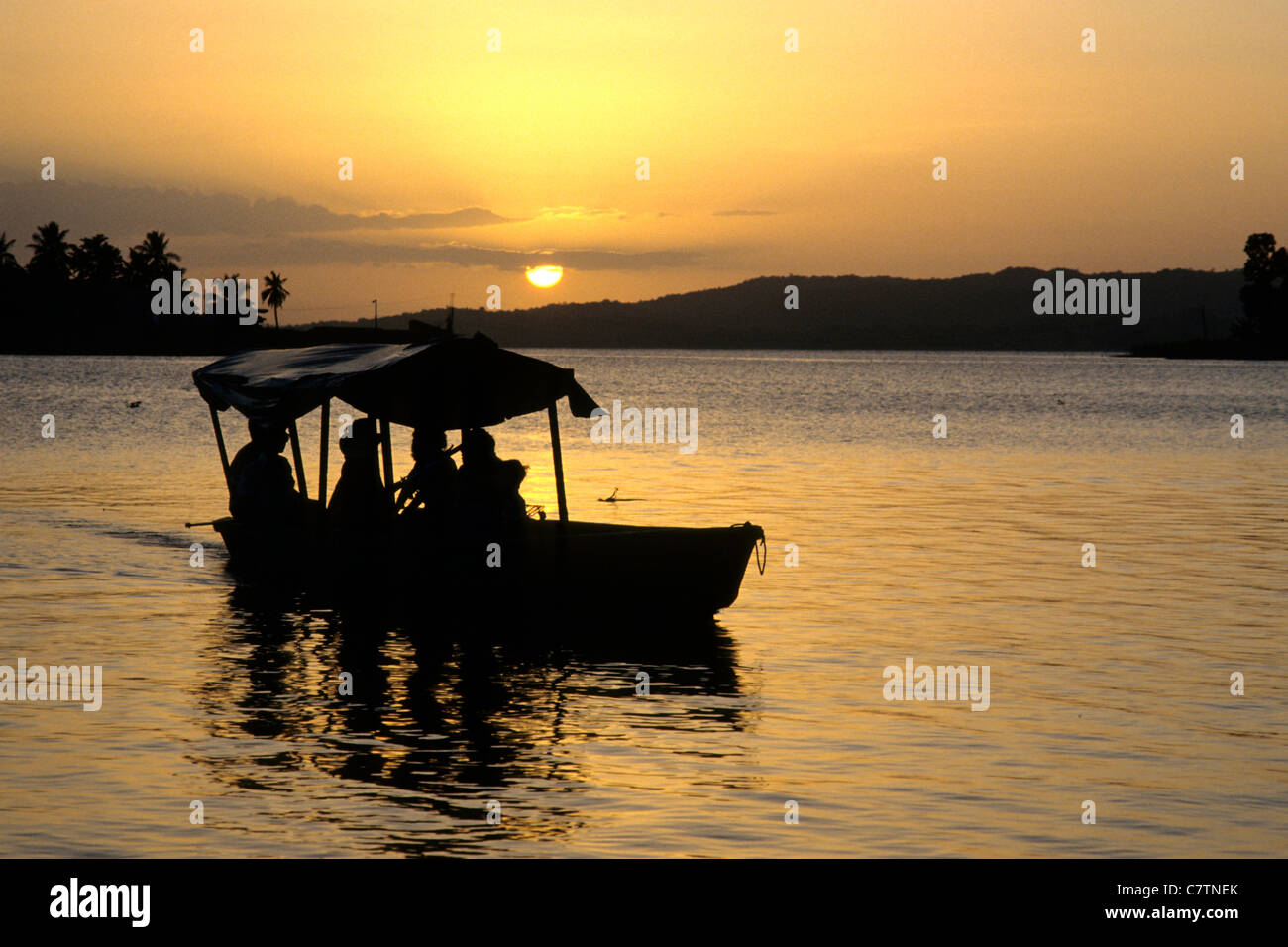 Guatemala, Flores Lake, sunset Stock Photo - Alamy