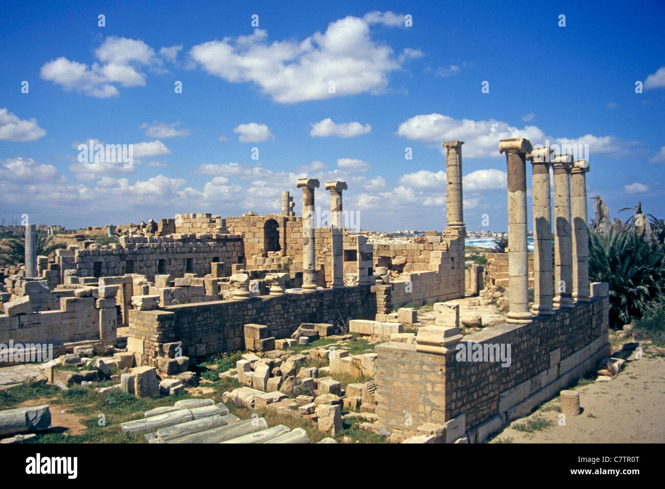 Africa, Libya, Leptis Magna, the roman ruins Stock Photo - Alamy
