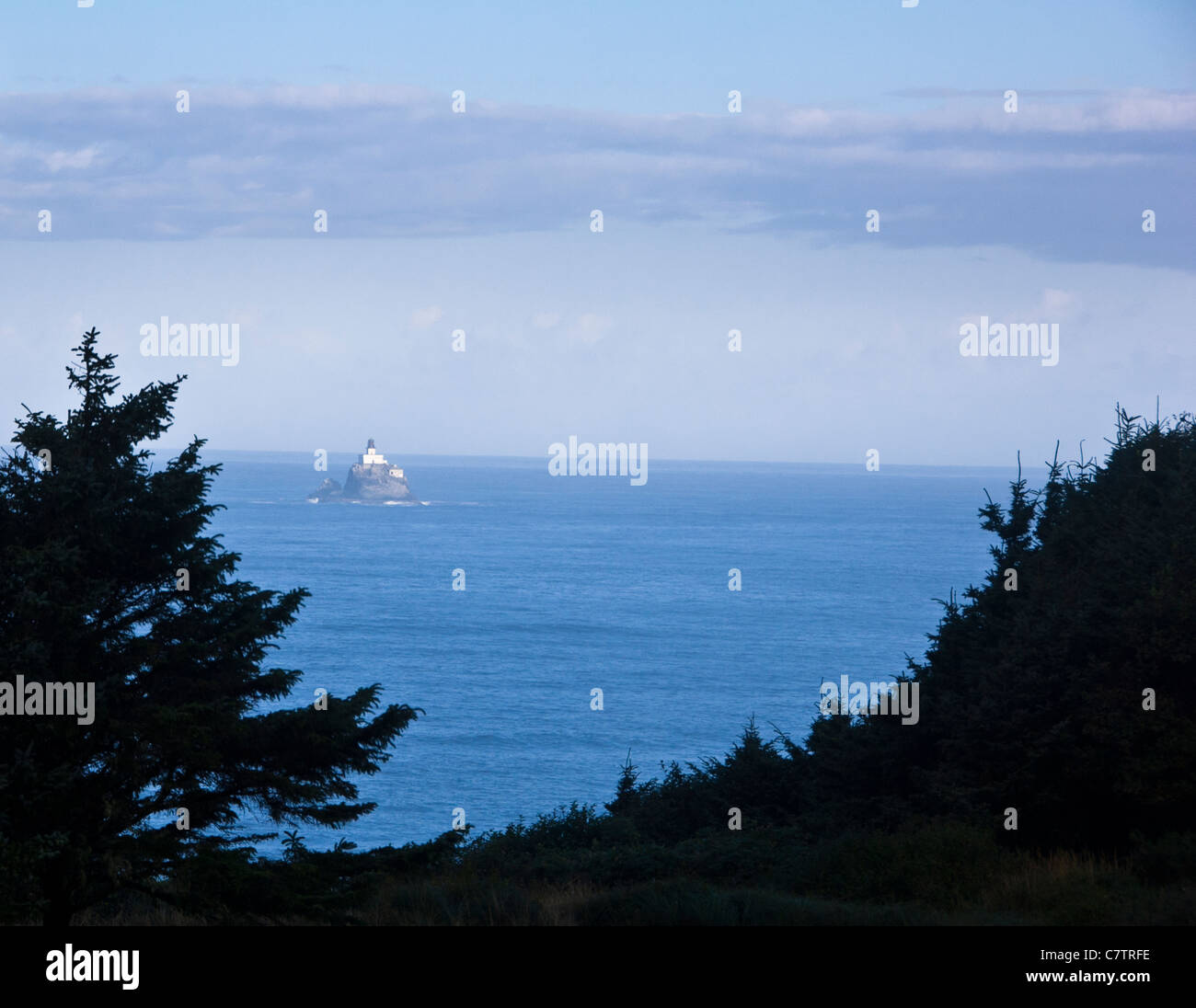 Tillamook Rock Lighthouse. One mile west of Tillamook Head, a rock ...