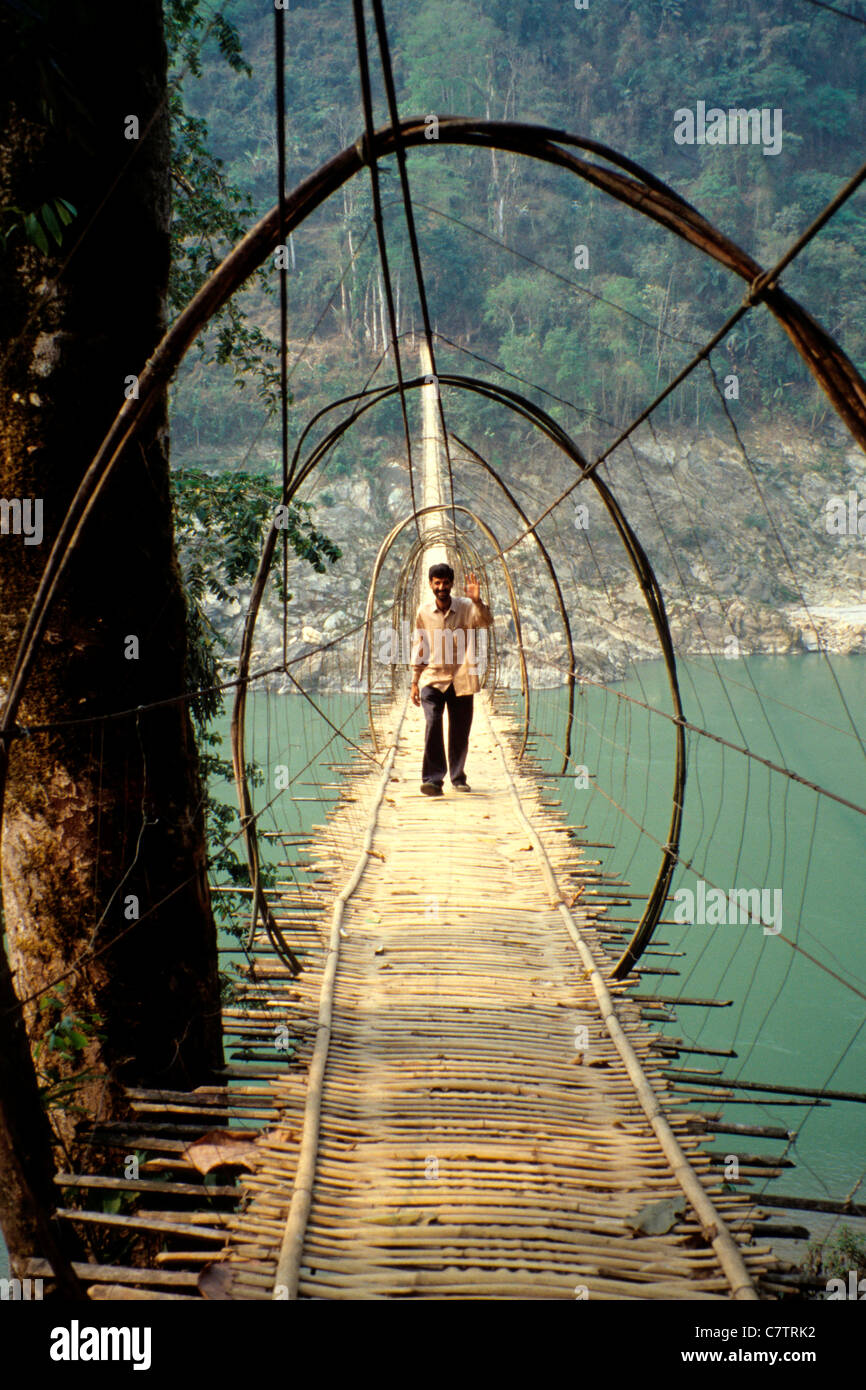 India, Arunachal Pradesh. Tibetan bridge Stock Photo - Alamy