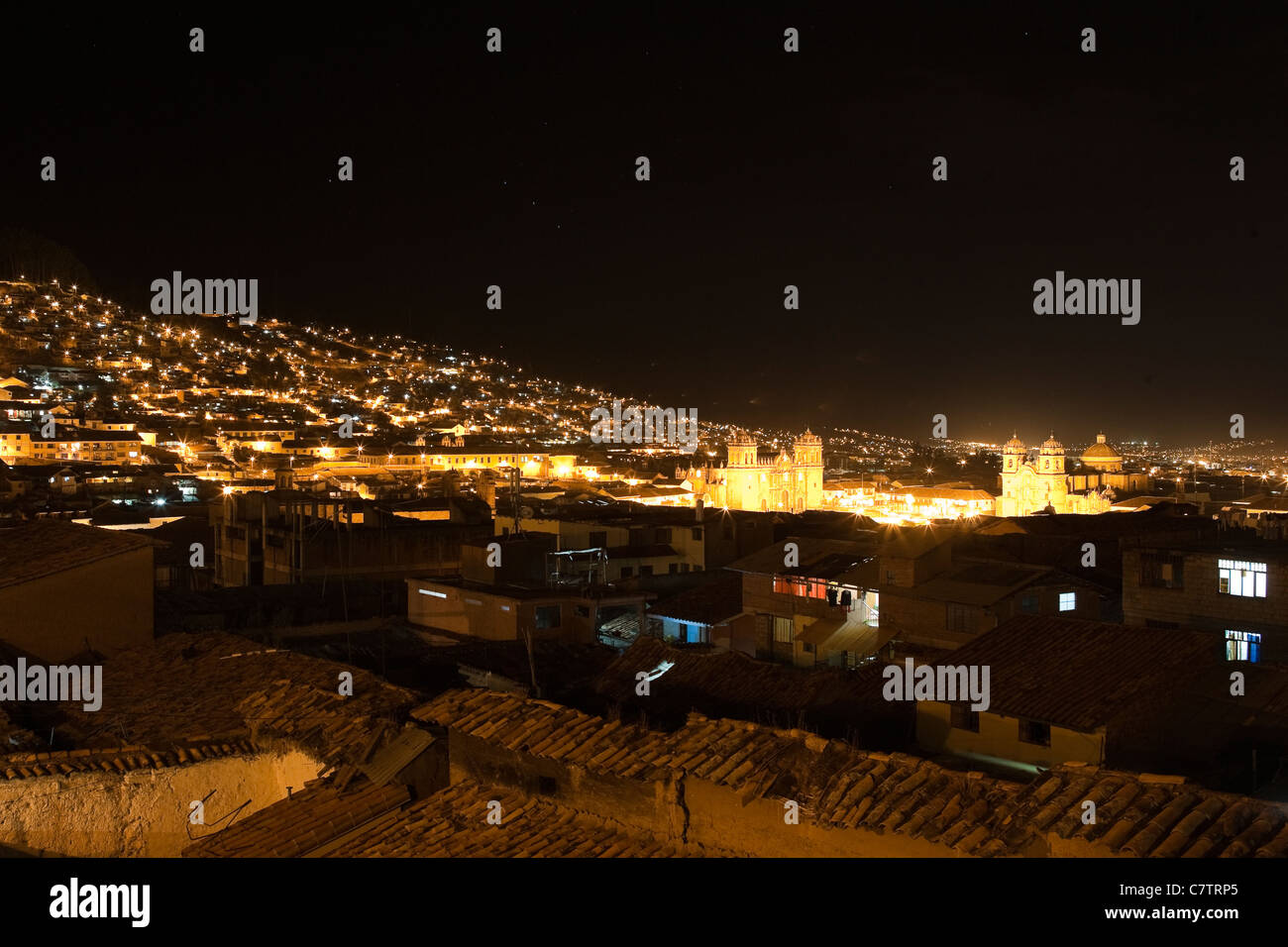 Cusco at night Stock Photo - Alamy