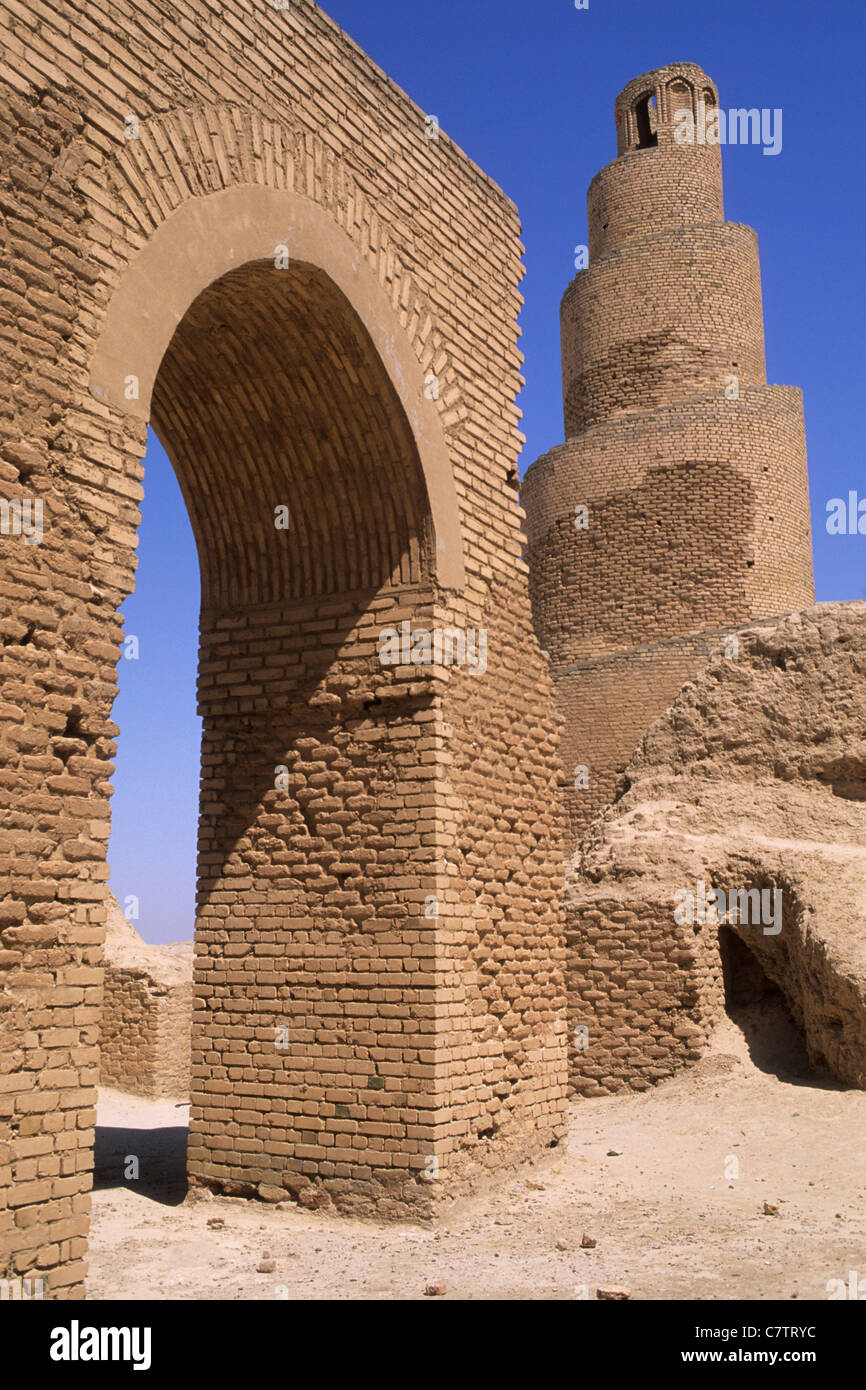 Irak, Samarra, Great Malwiya Mosque (852 AC Stock Photo - Alamy