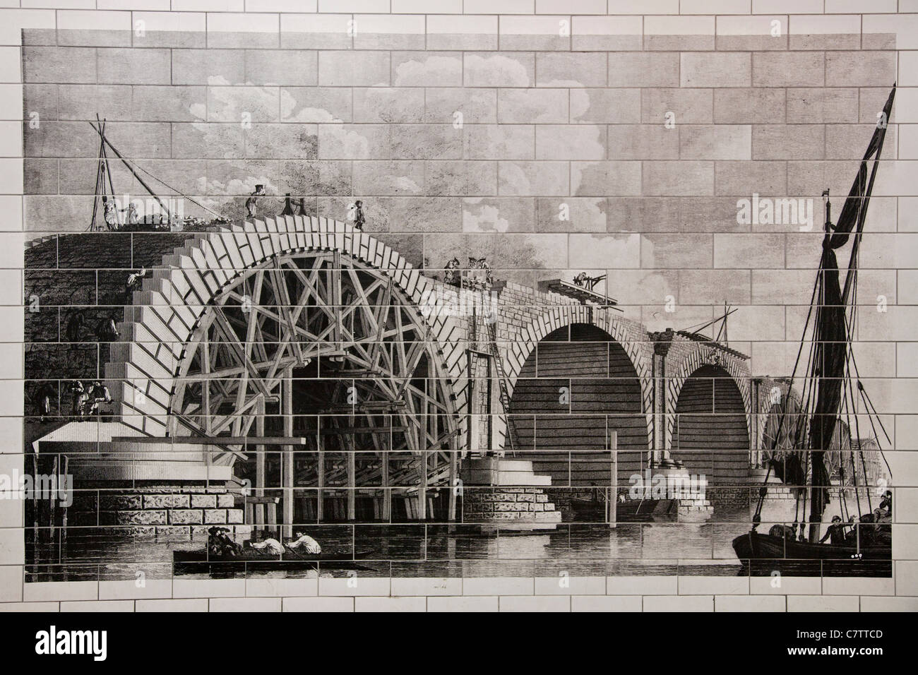 Picture of the original construction of Blackfriars bridge shown on ...