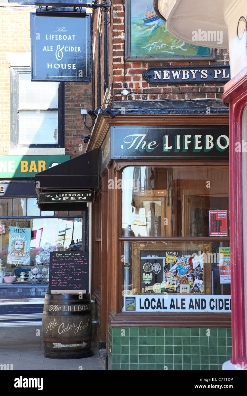 Lifeboat real ale pub on Newby's Place in the old town in Margate, Kent ...