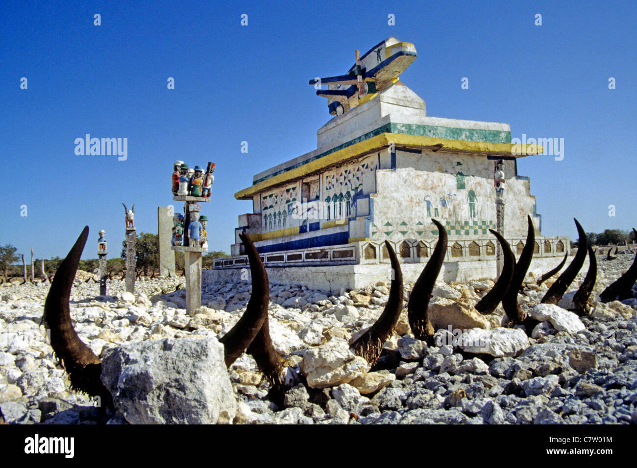 Africa, Madagascar, Mahafaly tomb Stock Photo - Alamy