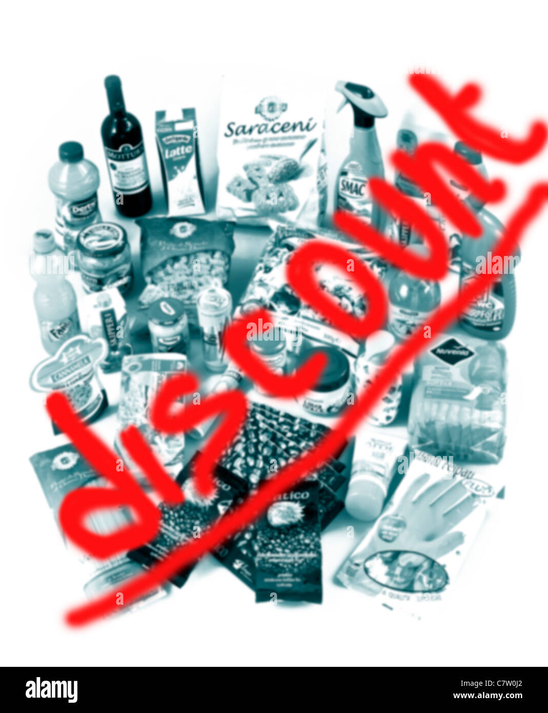 Bottles different cosmetic products Cut Out Stock Images & Pictures - Alamy