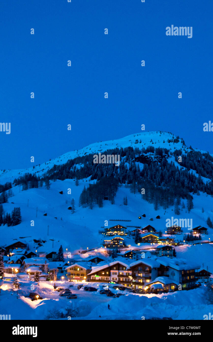 Italy, Veneto, Arabba, the town at night Stock Photo - Alamy