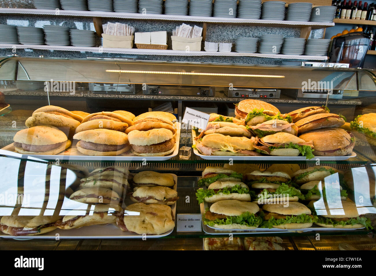 Sandwiches in cafeteria Stock Photo - Alamy
