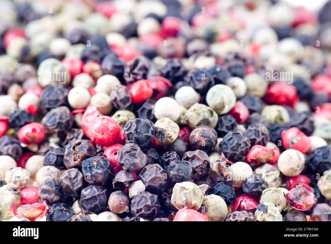 Color peppercorns close up Stock Photo - Alamy