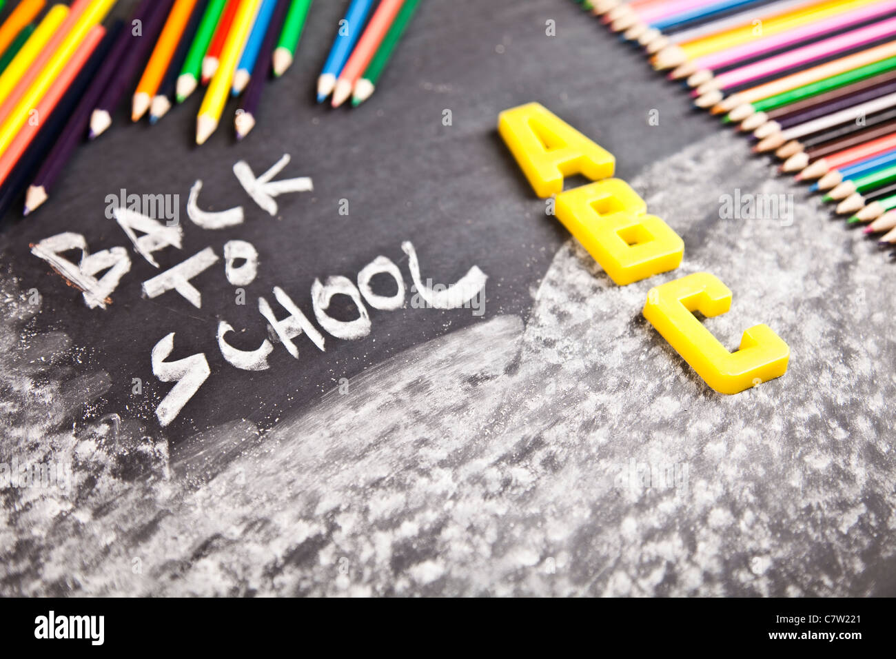 Chalkboard at school Stock Photo - Alamy