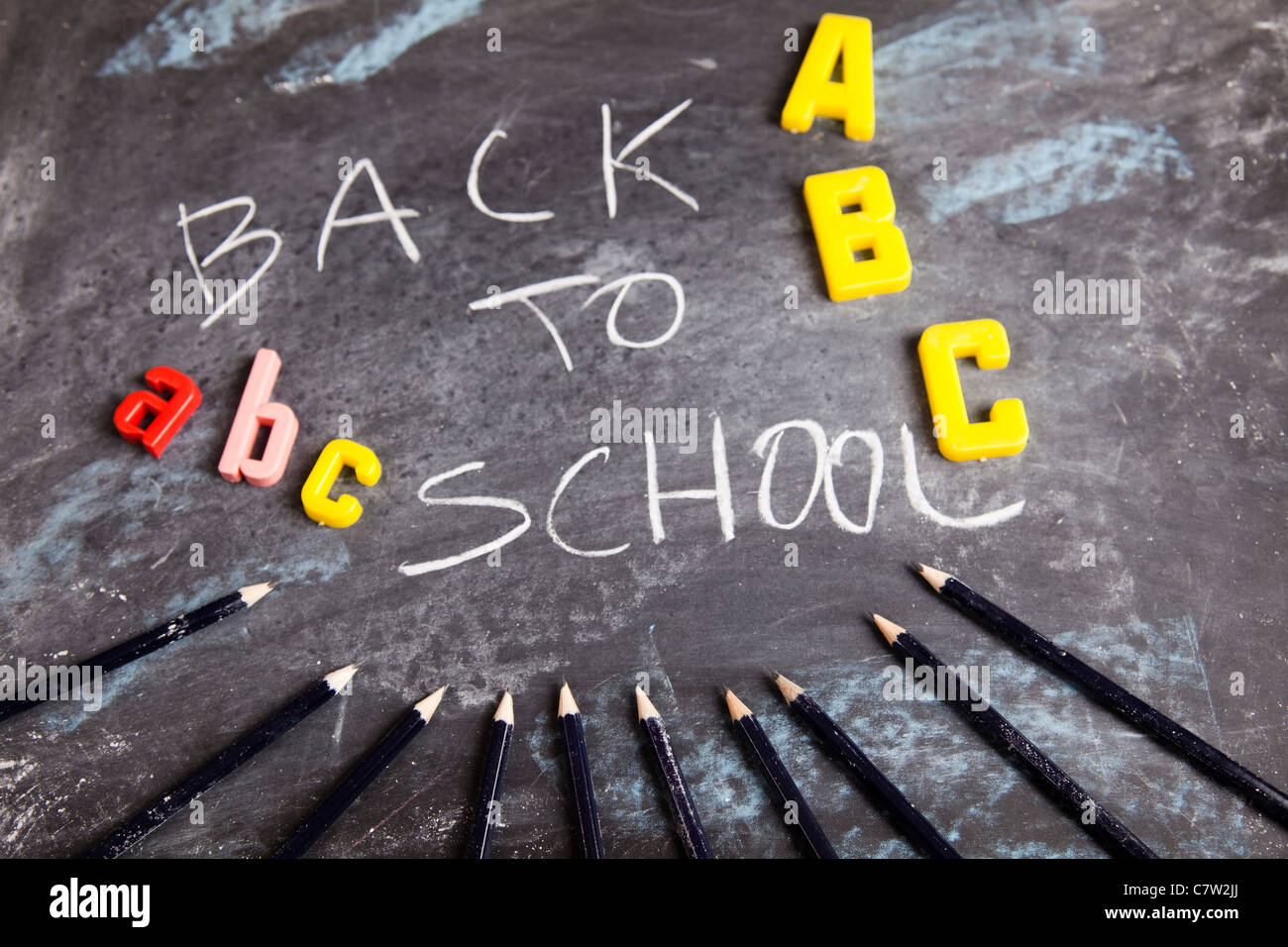 Writing on blackboard Stock Photo - Alamy