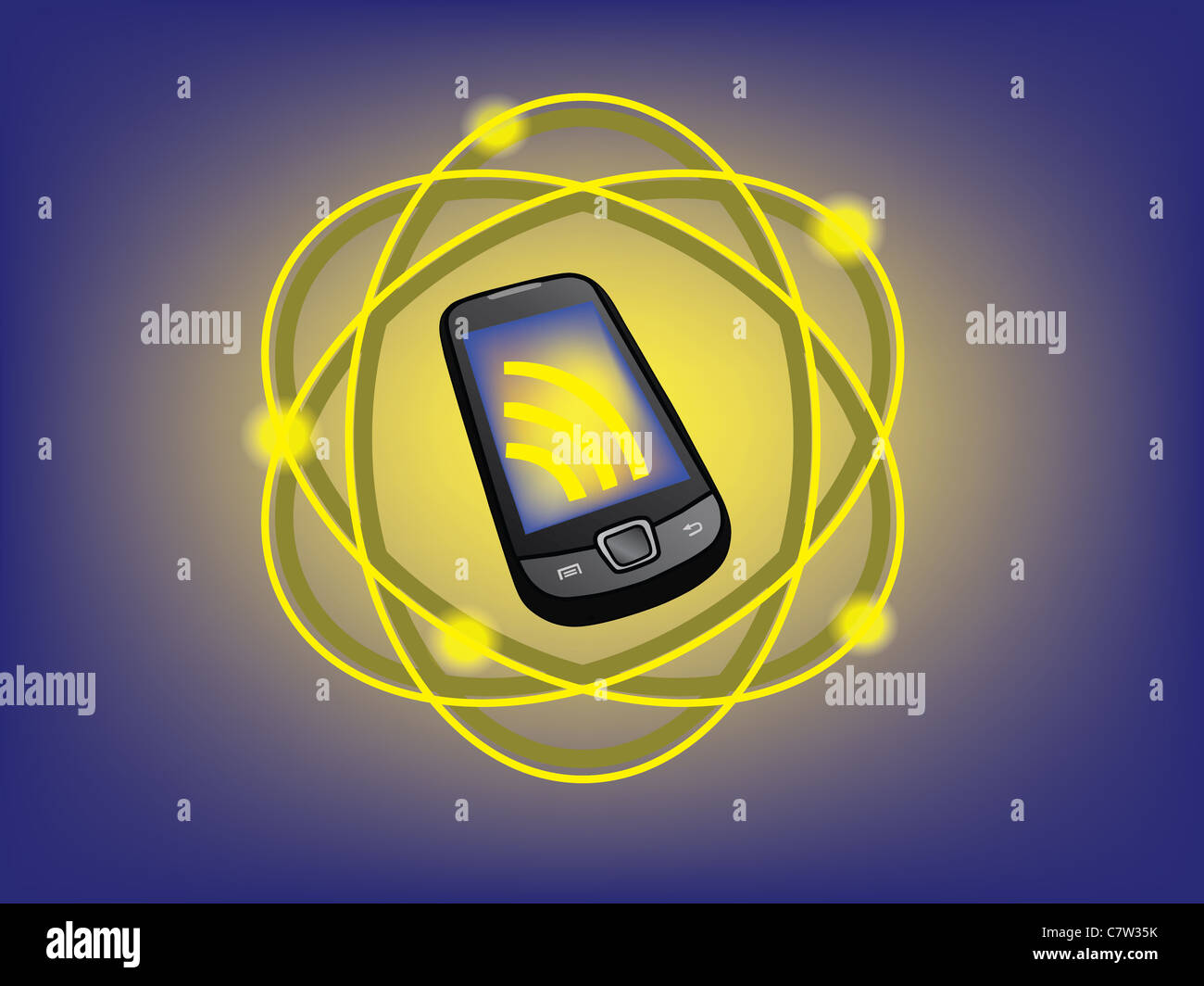cell communication illustration Stock Photo - Alamy