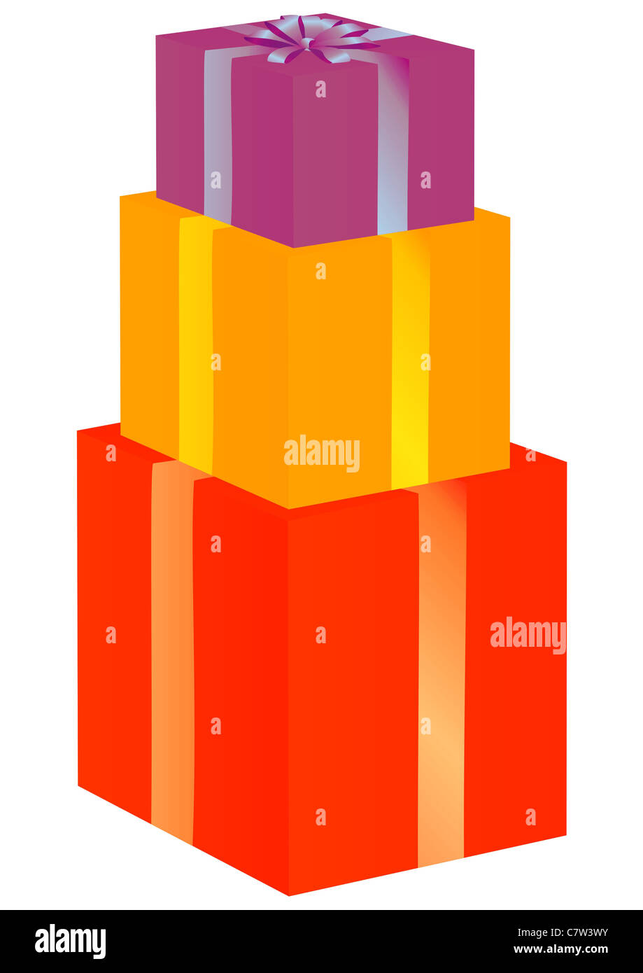 pile of gifts illustration Stock Photo - Alamy