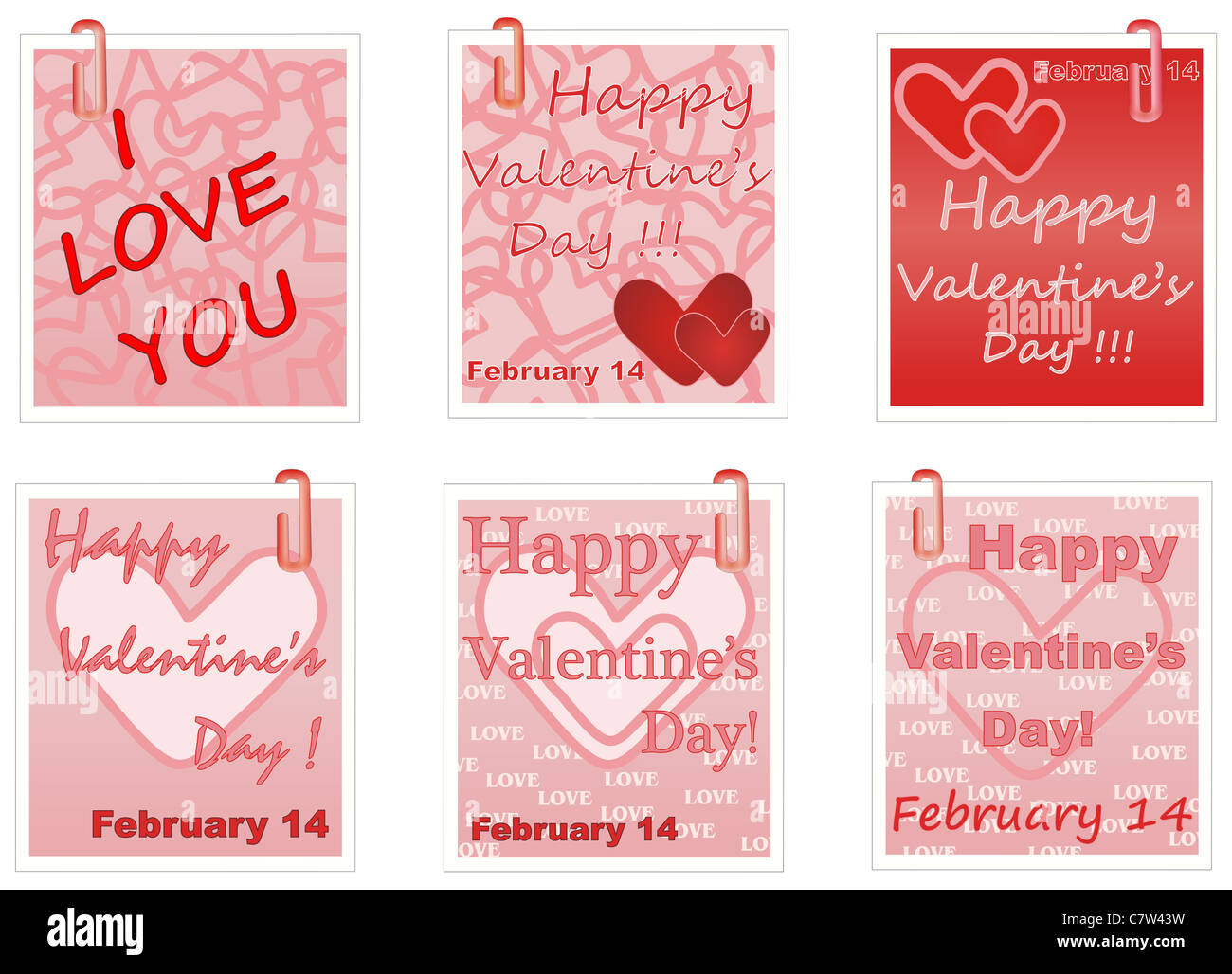 Love you note clipart Cut Out Stock Images & Pictures - Alamy