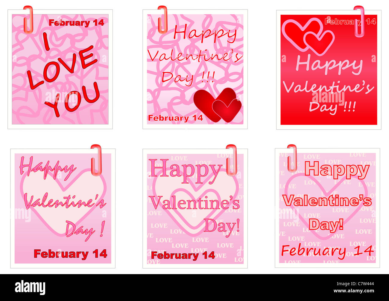 Love you note clipart Cut Out Stock Images & Pictures - Alamy