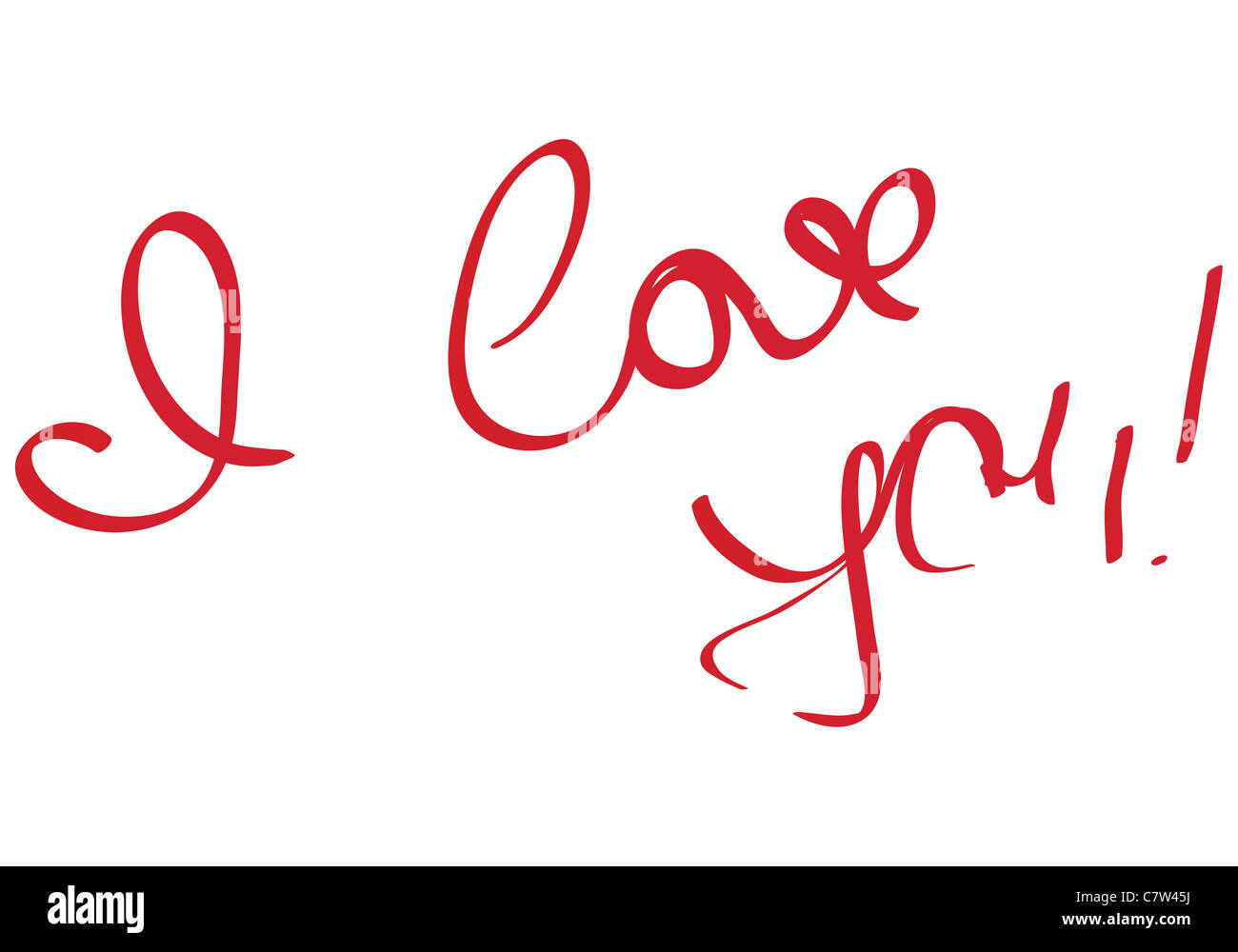 handwriting message: I Love You Stock Photo - Alamy