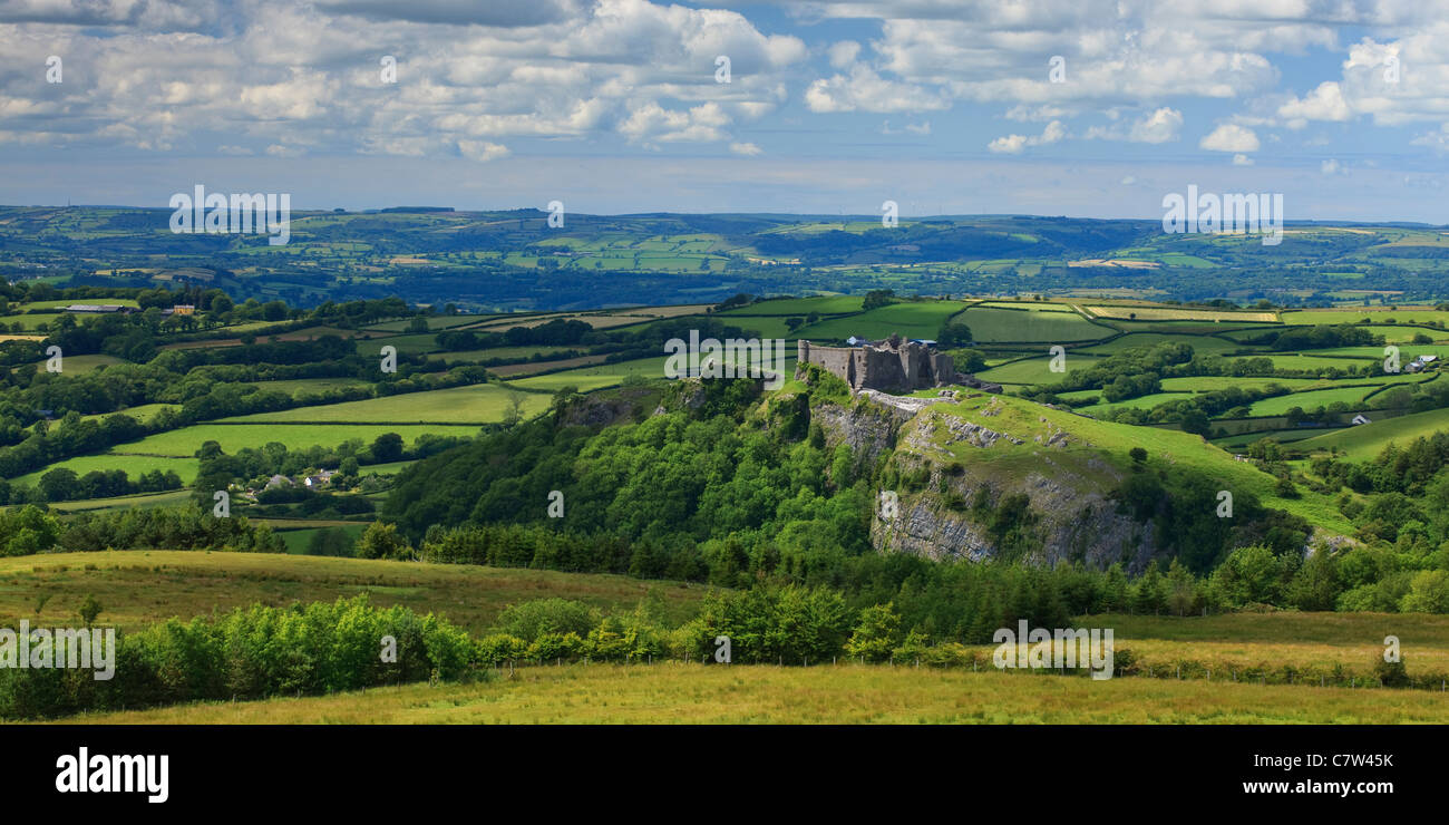 Carreg Cennen Castle Llandeilo Carmarthenshire Wales Stock Photo - Alamy