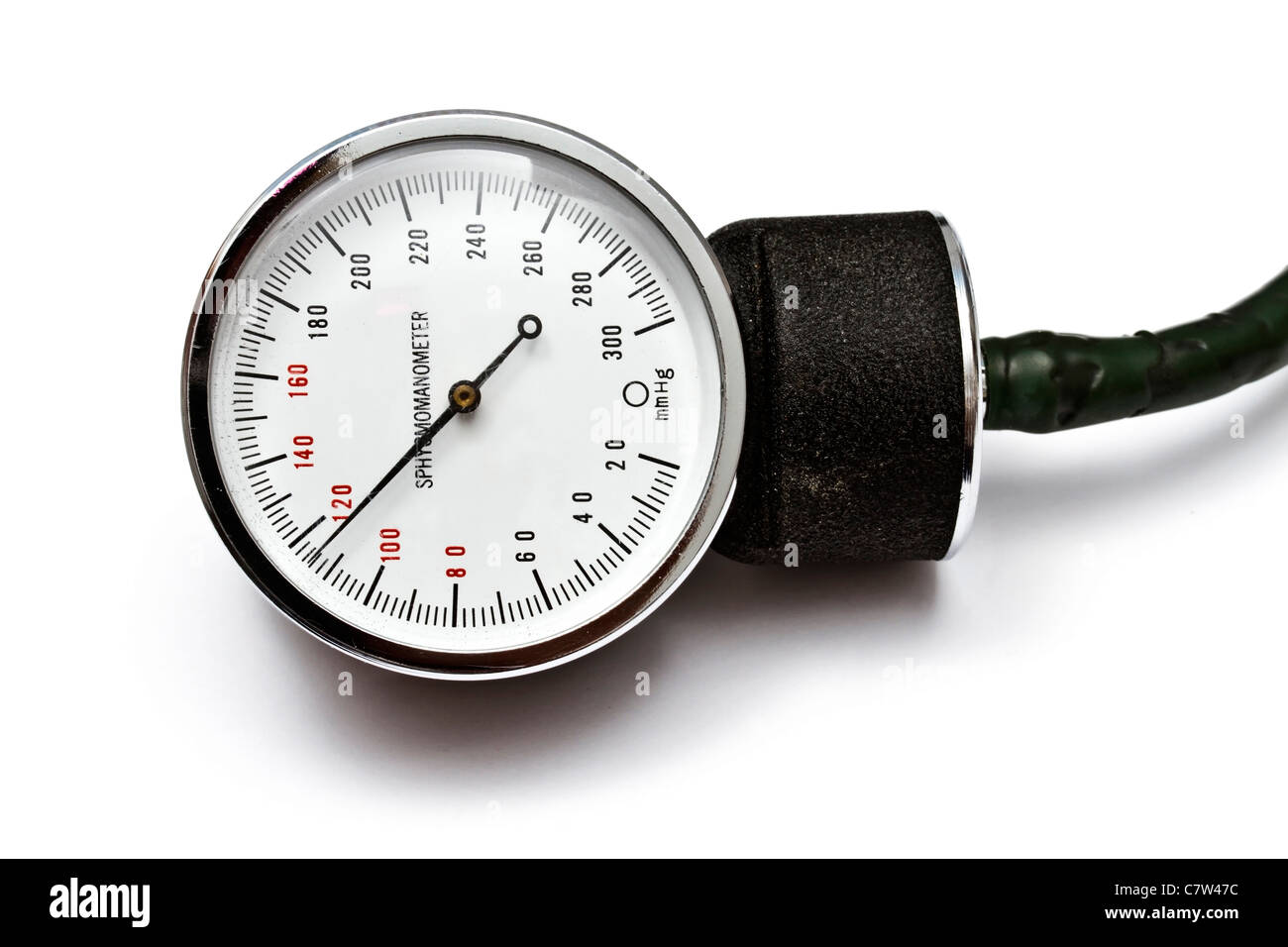 Sphygmomanometer closeup on white background Stock Photo - Alamy