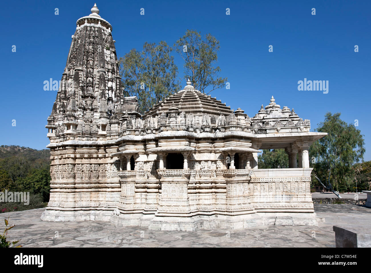 Hindu Sum Temple. Ranakpur. Near Udaipur. Rajasthan. India Stock Photo ...