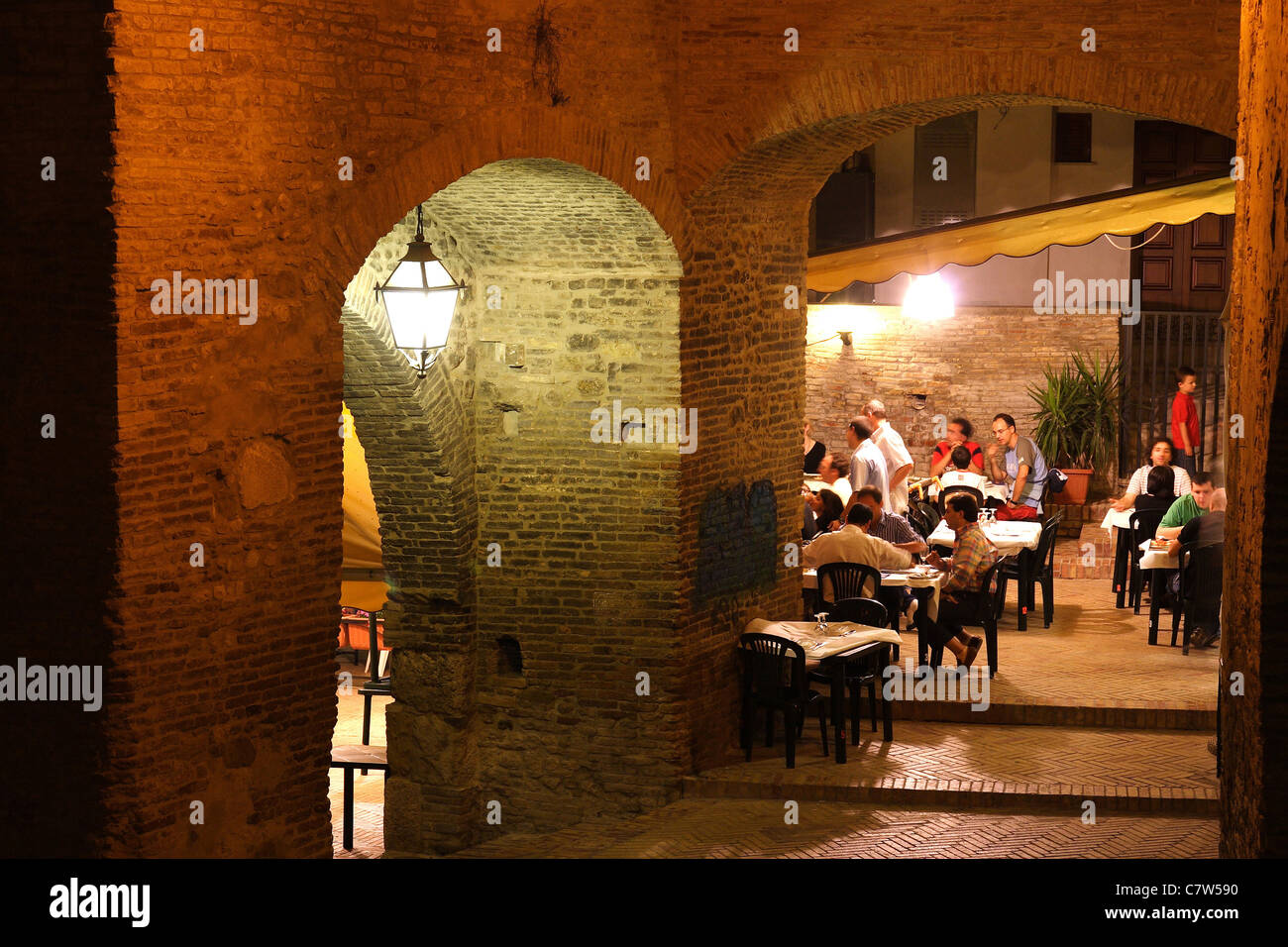 Italy, Abruzzo, Vasto, Rossetti Square, Caldoresco Castle Stock Photo ...