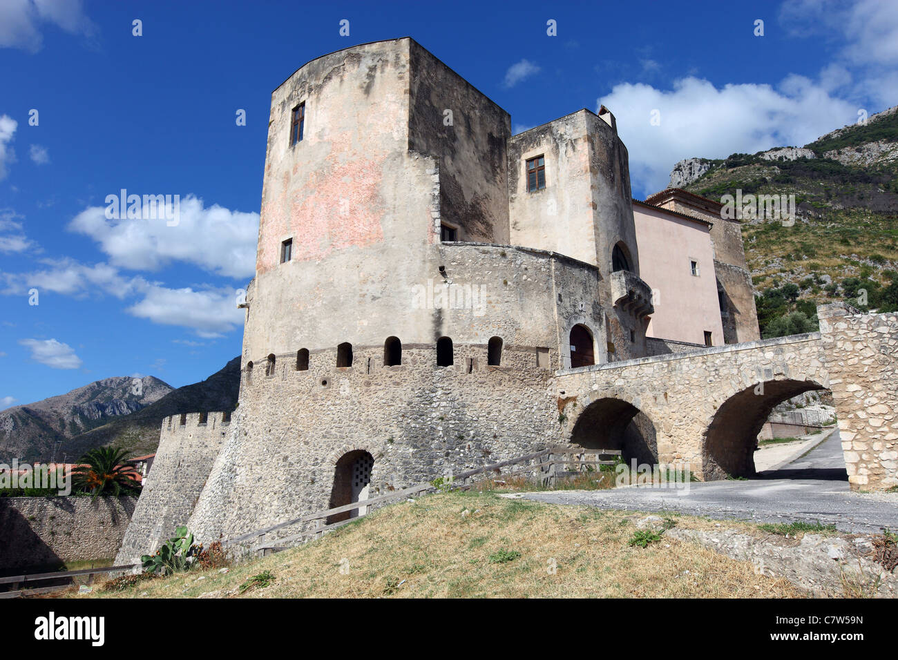Italy, Molise, Venafro, Pandone Castle Stock Photo - Alamy