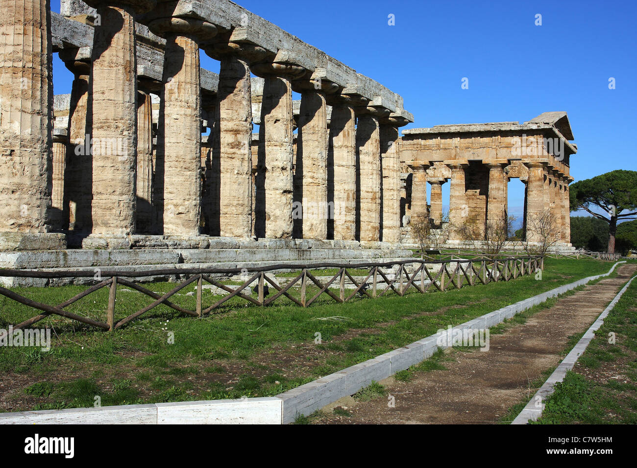 Italy, Campania, Paestum, Neptune temple Stock Photo - Alamy