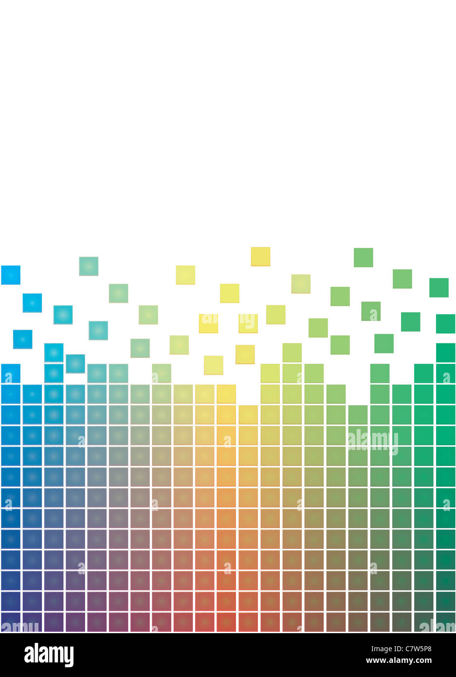 colorful falling pixels illustration Stock Photo - Alamy