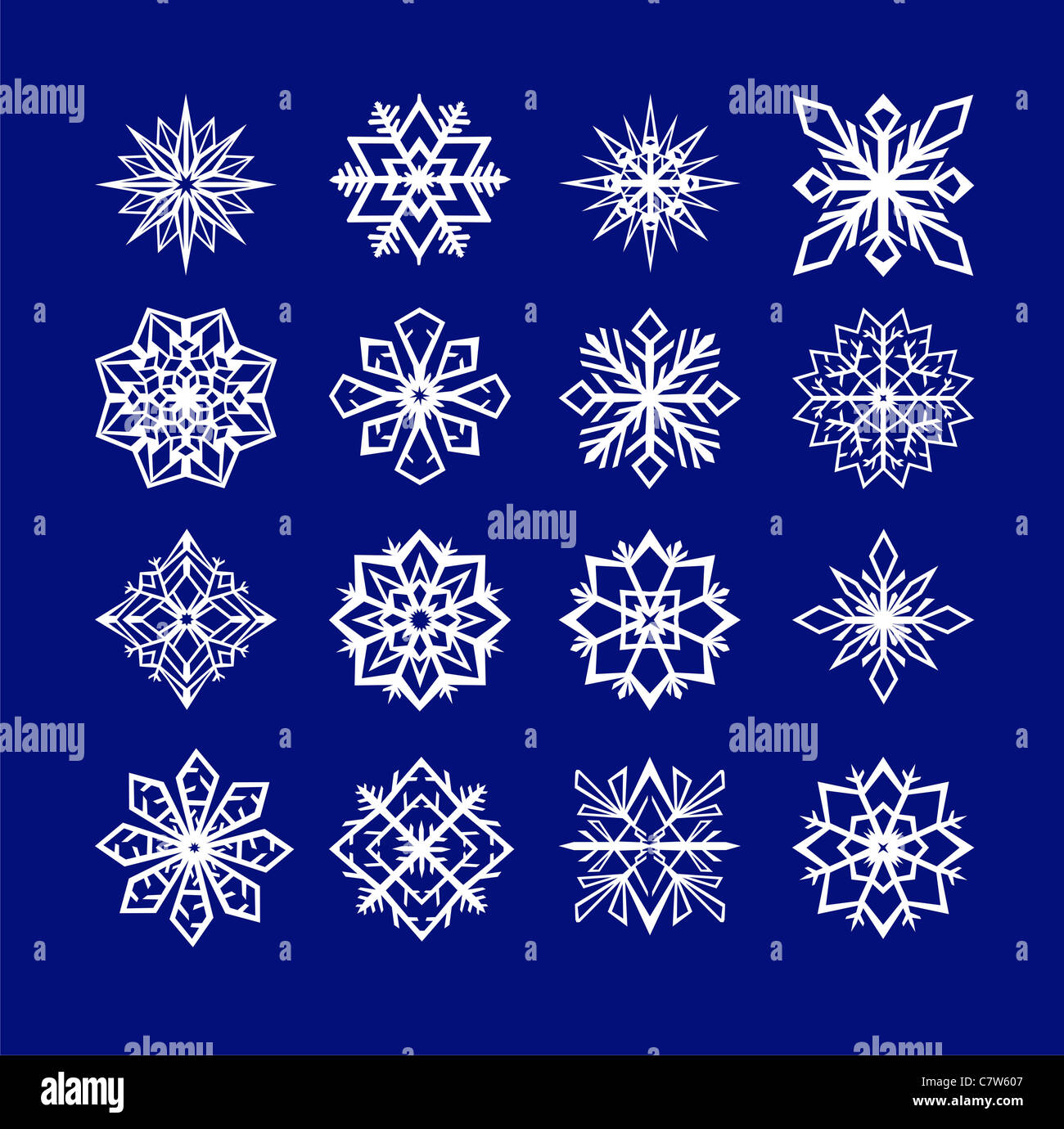 set of snowflakes Stock Photo - Alamy