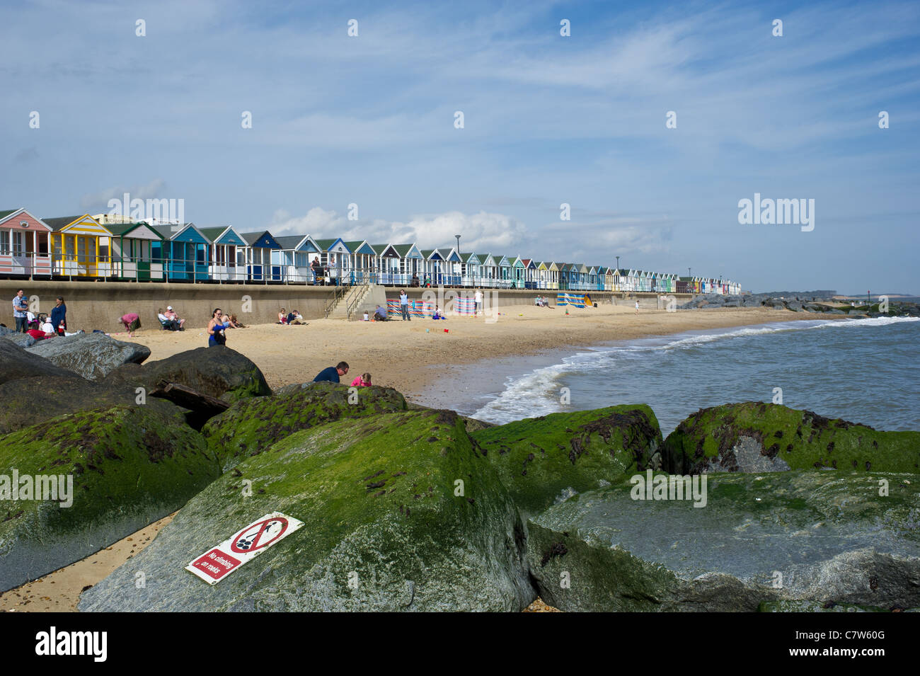 A rocky breakwater on a beach at Southwold in Suffolk Stock Photo - Alamy