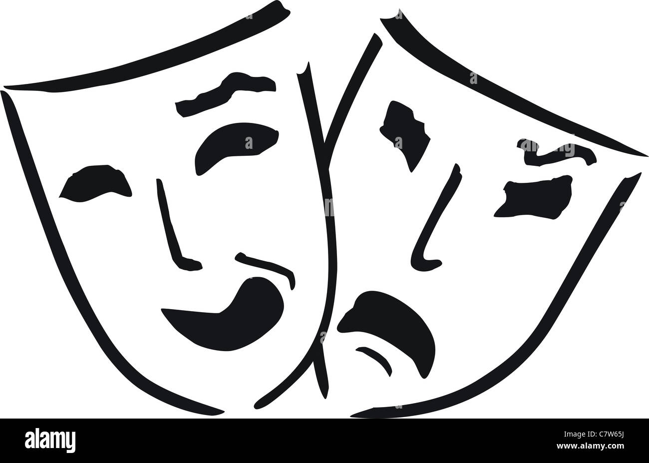 Theatre masks illustration hi-res stock photography and images - Alamy