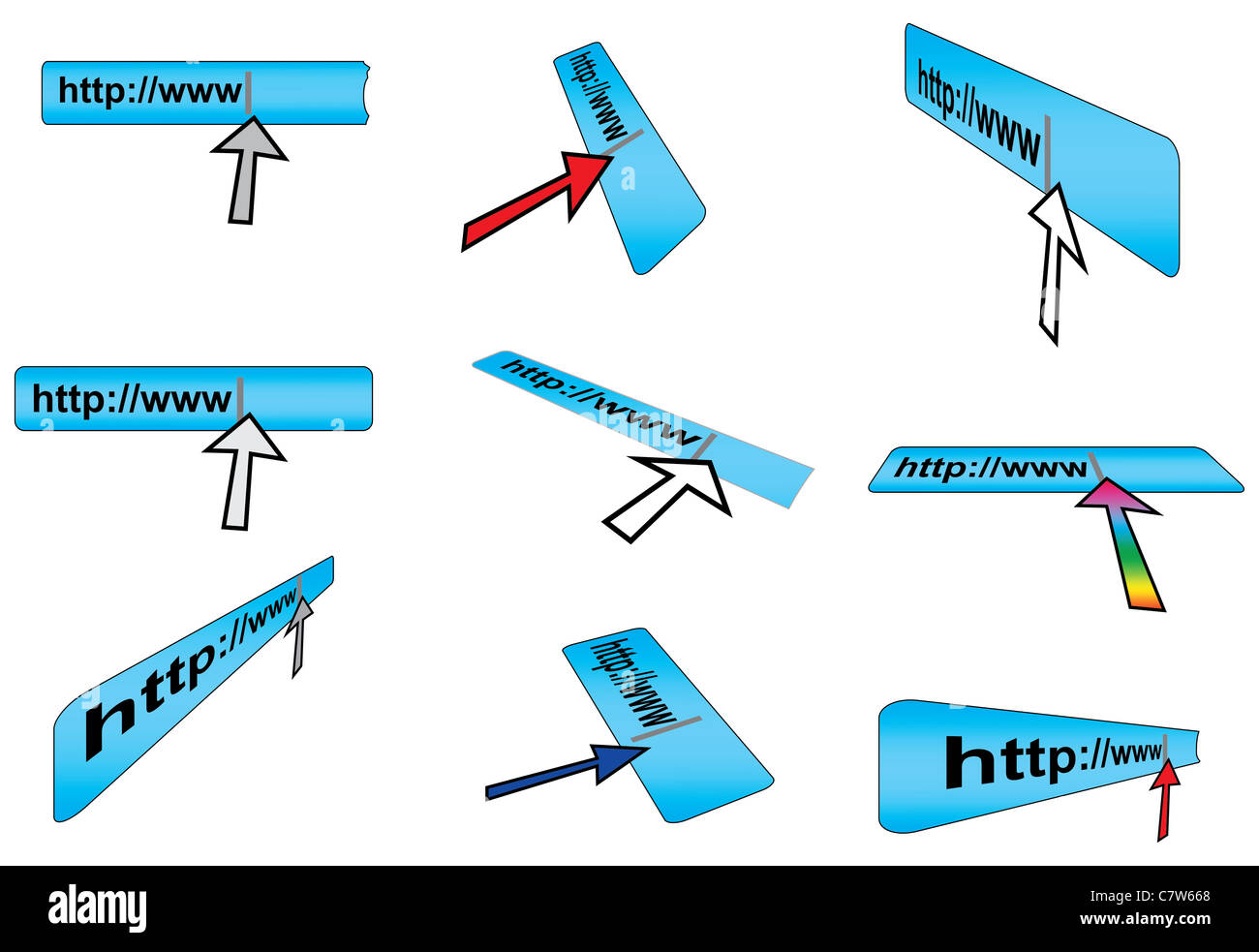 set of browser adress bar illustrations Stock Photo - Alamy