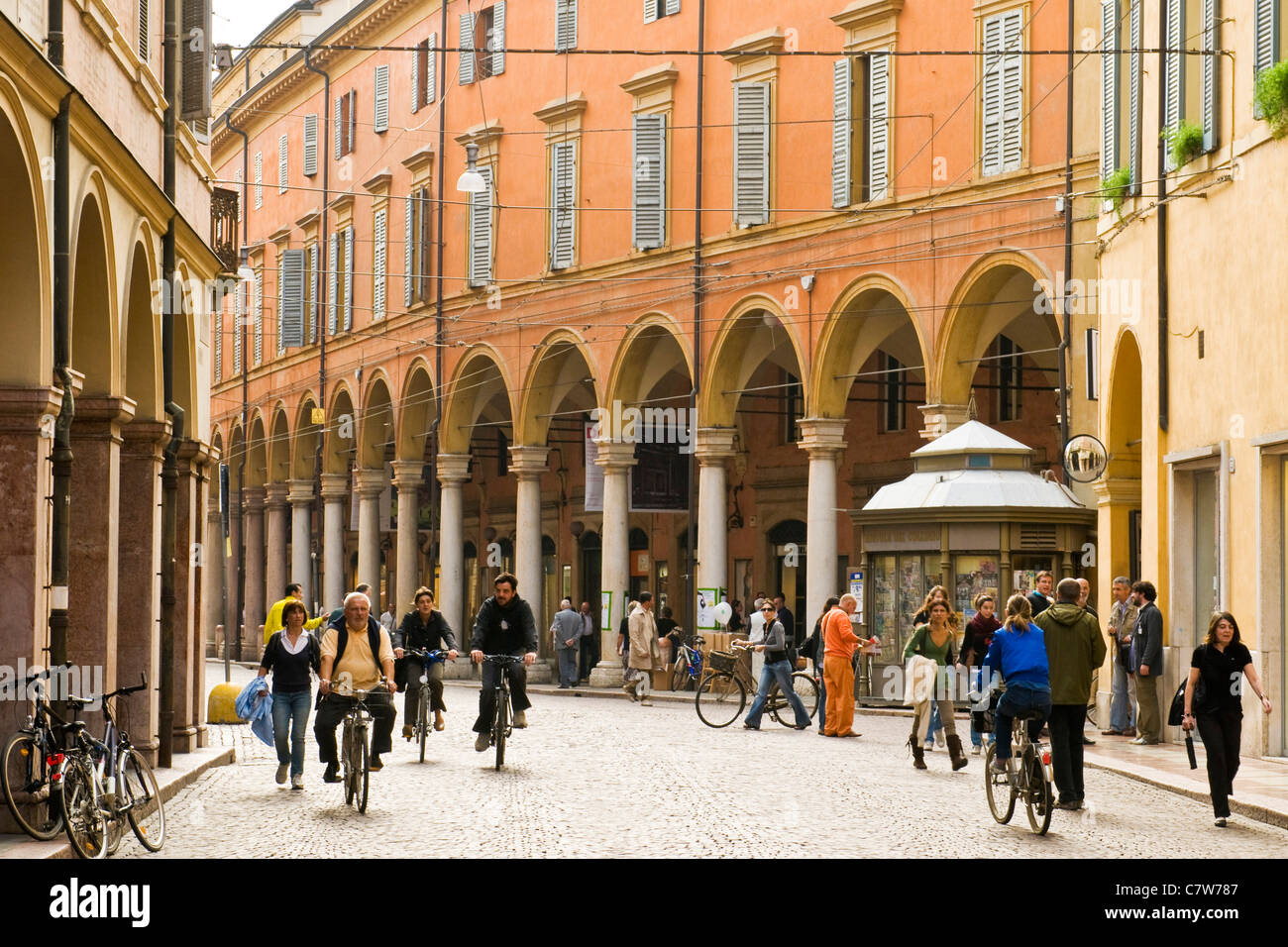 Italy, Emilia Romagna, Modena, Via Emilia, arcades Stock Photo - Alamy