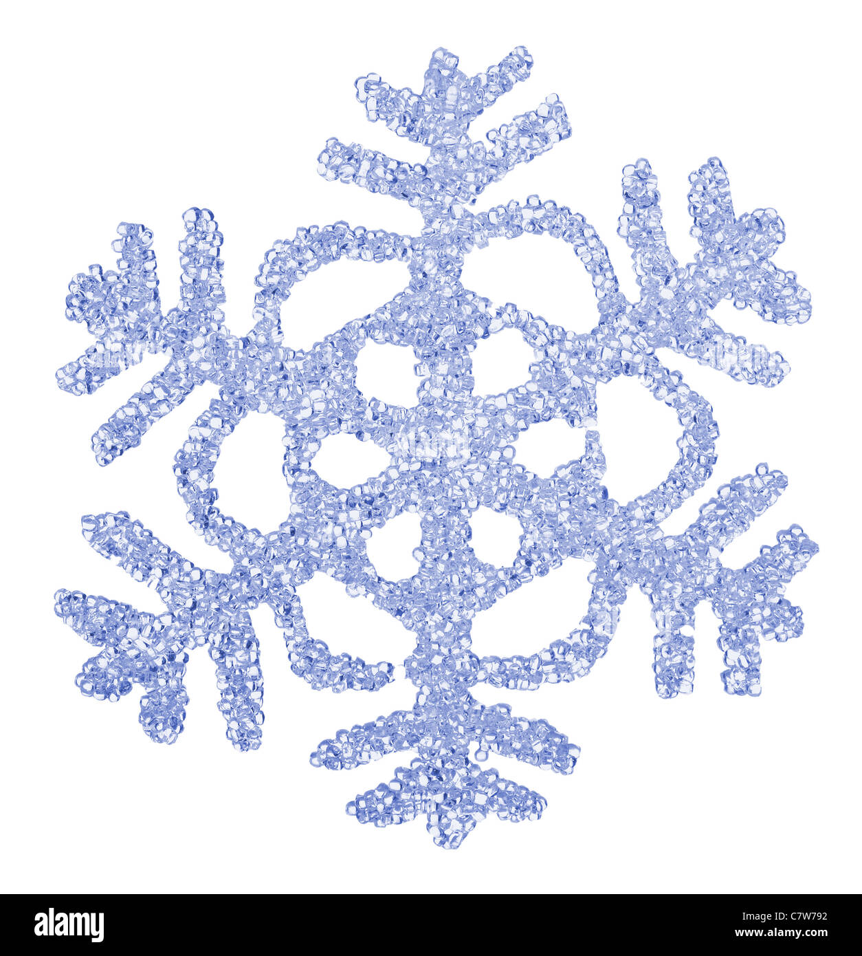 Blue snowflake. Isolated Stock Photo - Alamy