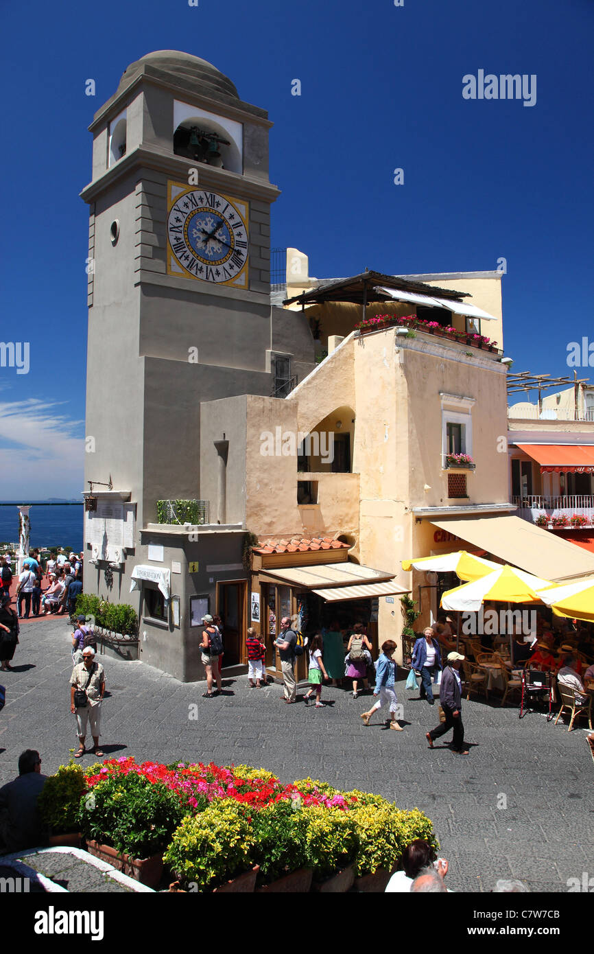 Italy, Campania, Capri the main square-'la piazzetta'(Umberto I square ...