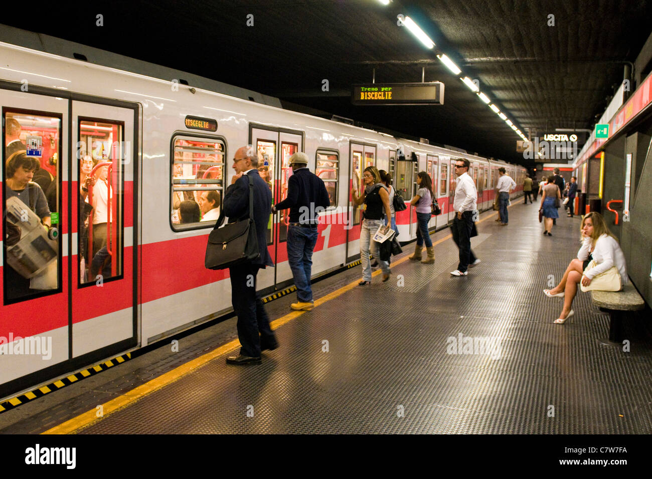 Italy, Lombardy, Milan, subway train Stock Photo - Alamy
