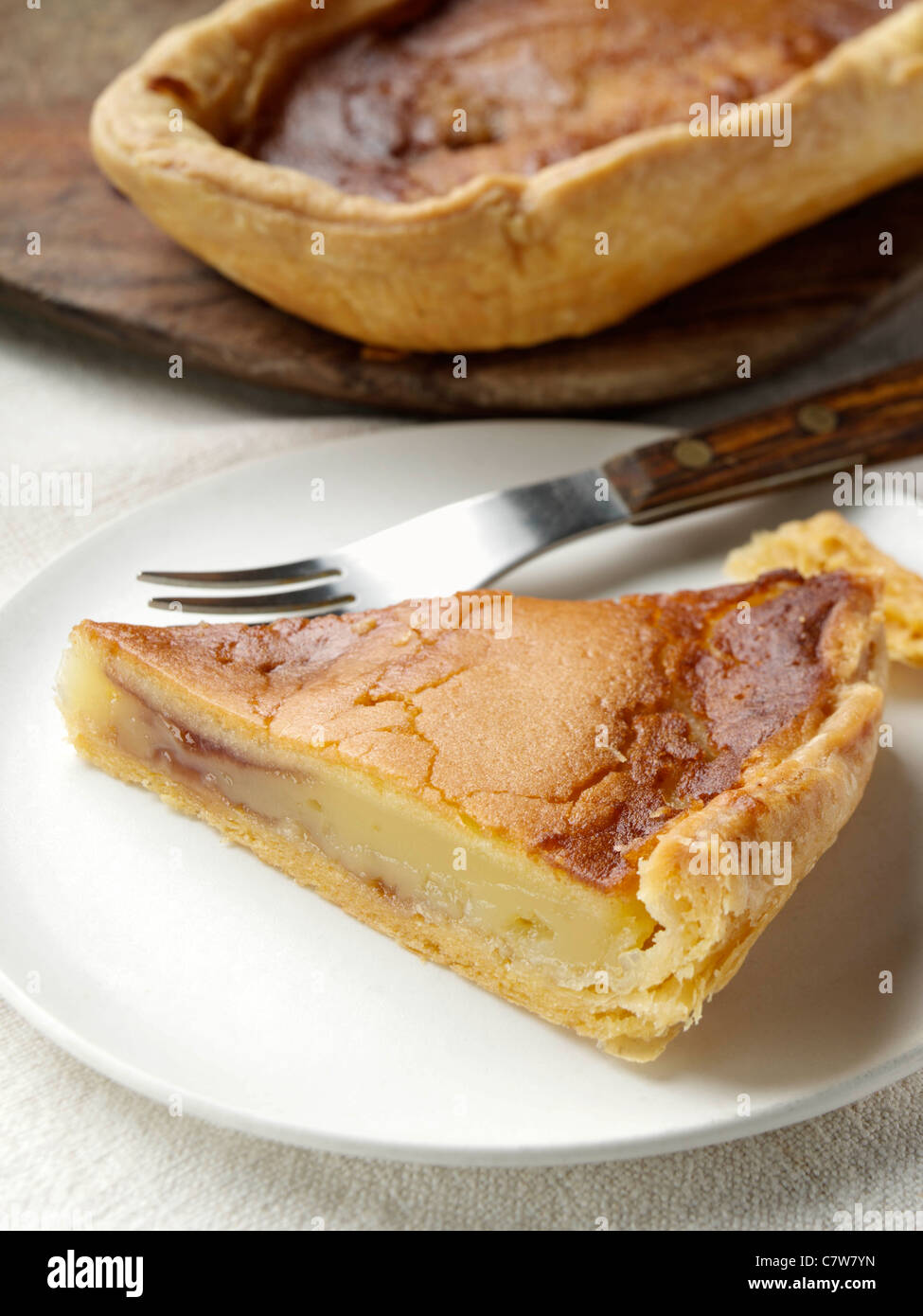 Bakewell pudding slice Stock Photo - Alamy