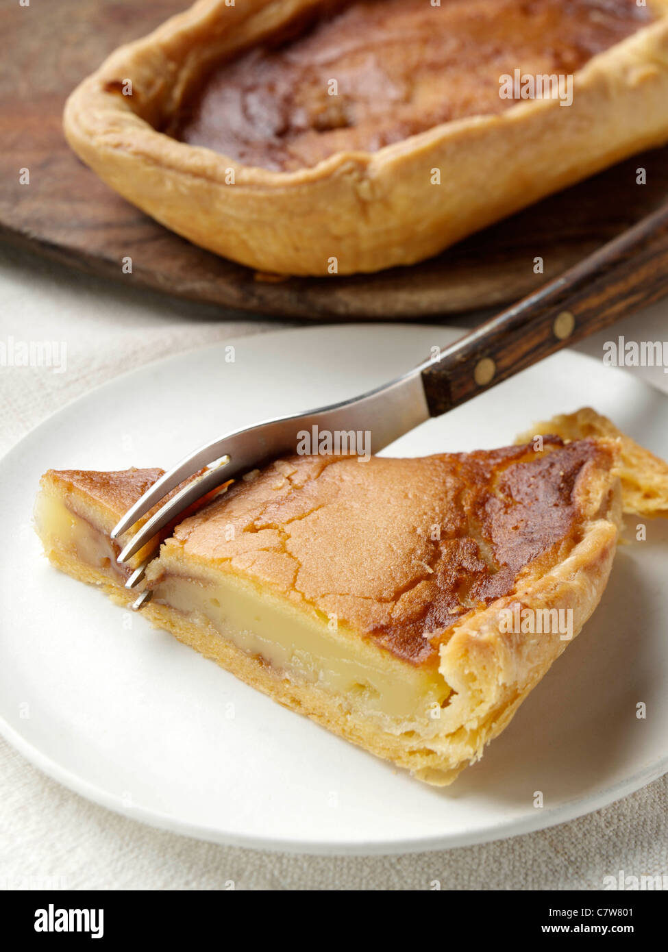 Bakewell pudding slice Stock Photo - Alamy