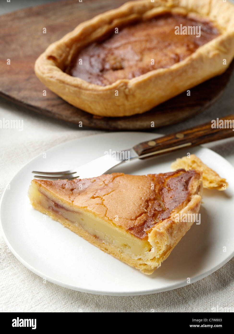 Bakewell pudding slice Stock Photo - Alamy