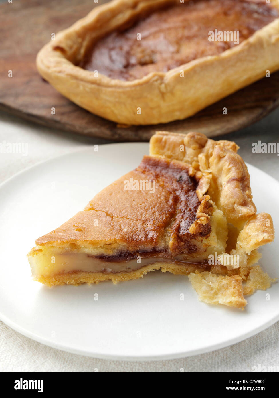 Bakewell pudding slice Stock Photo - Alamy