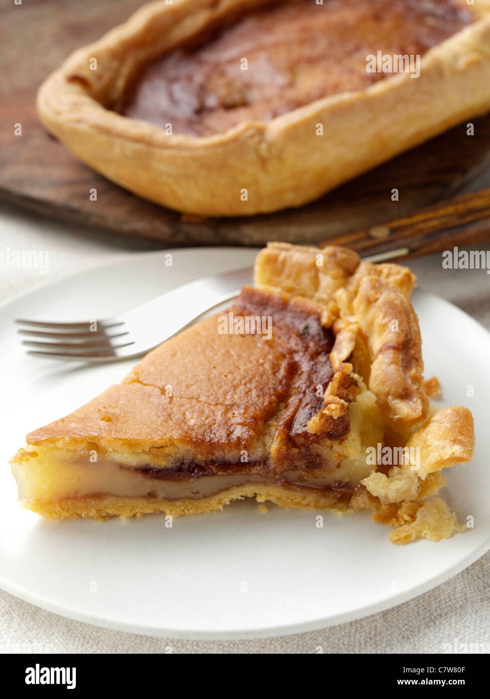 Bakewell pudding slice Stock Photo - Alamy